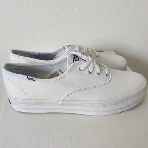 Keds | Shoes | Keds The Platform Canvas White Womens Shoes | Poshmark